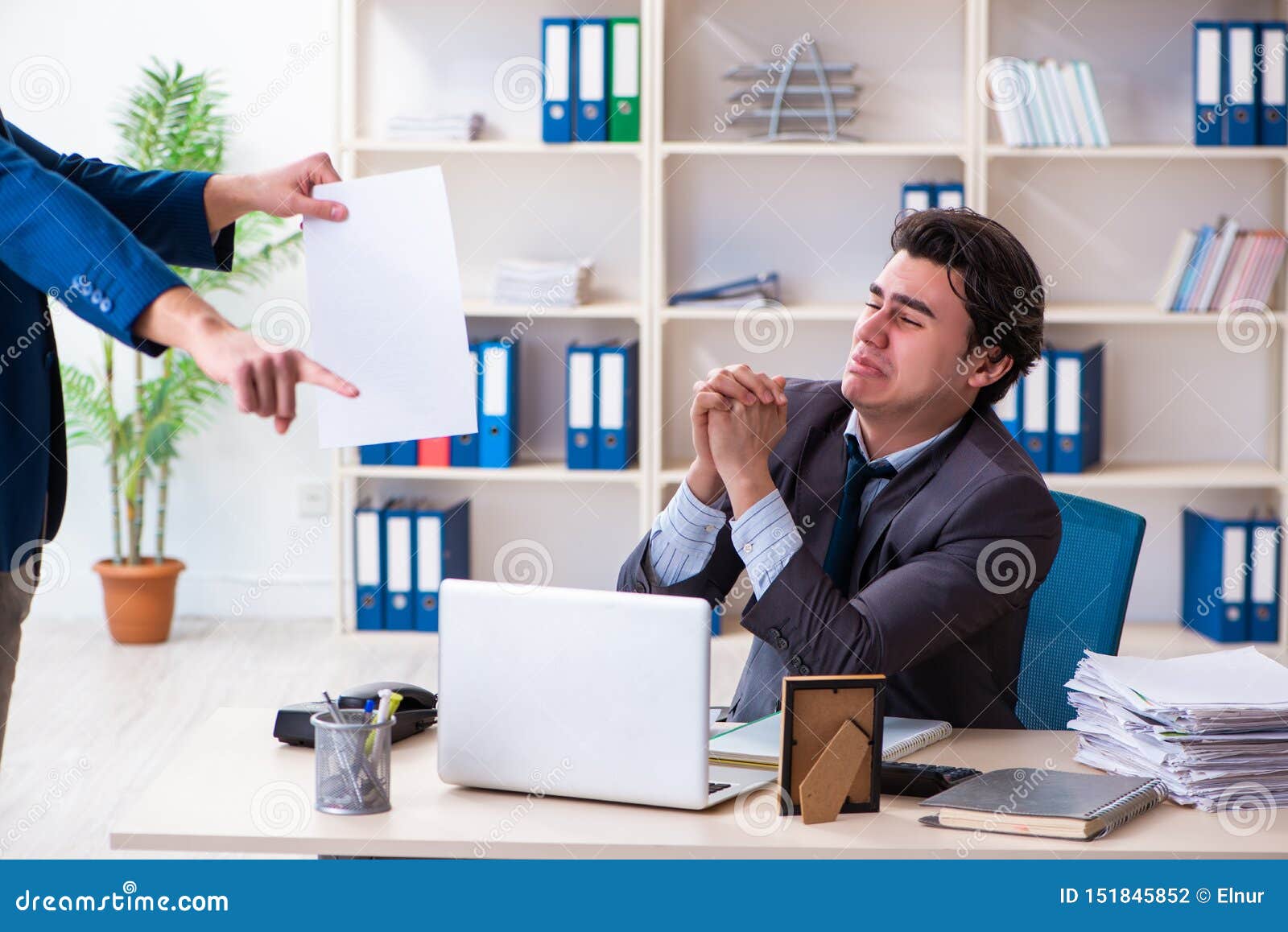 Young Male Employee Being Fired from His Work Stock Photo - Image of ...