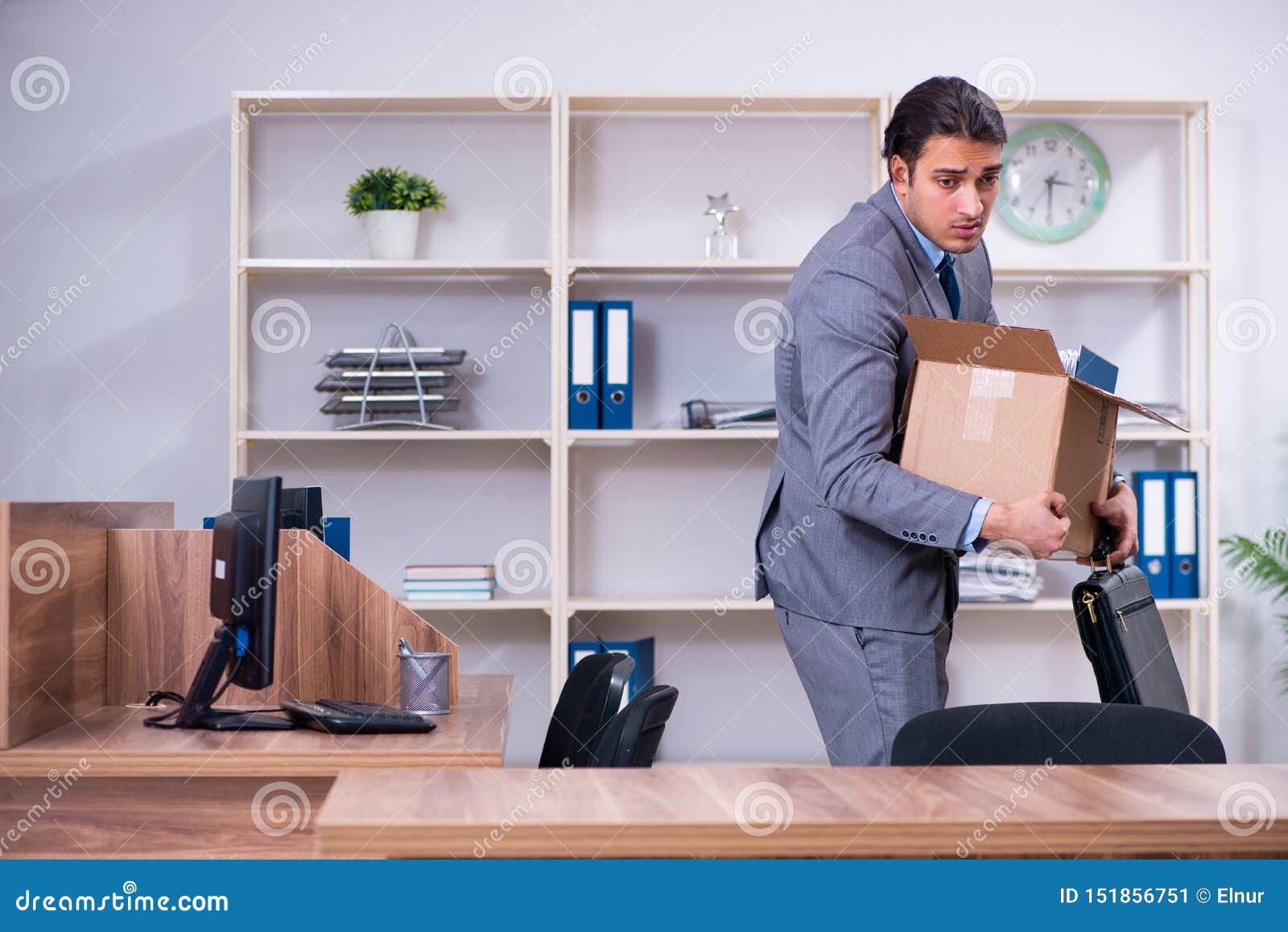 Young Male Employee Being Fired from His Work Stock Image - Image of ...