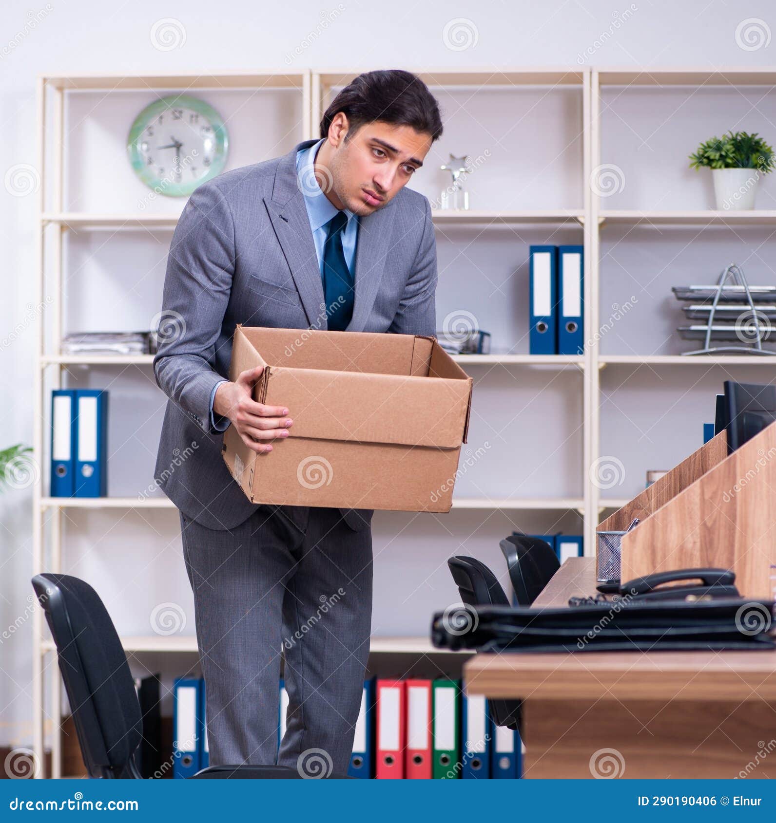 Young Male Employee Being Fired from His Work Stock Photo - Image of ...