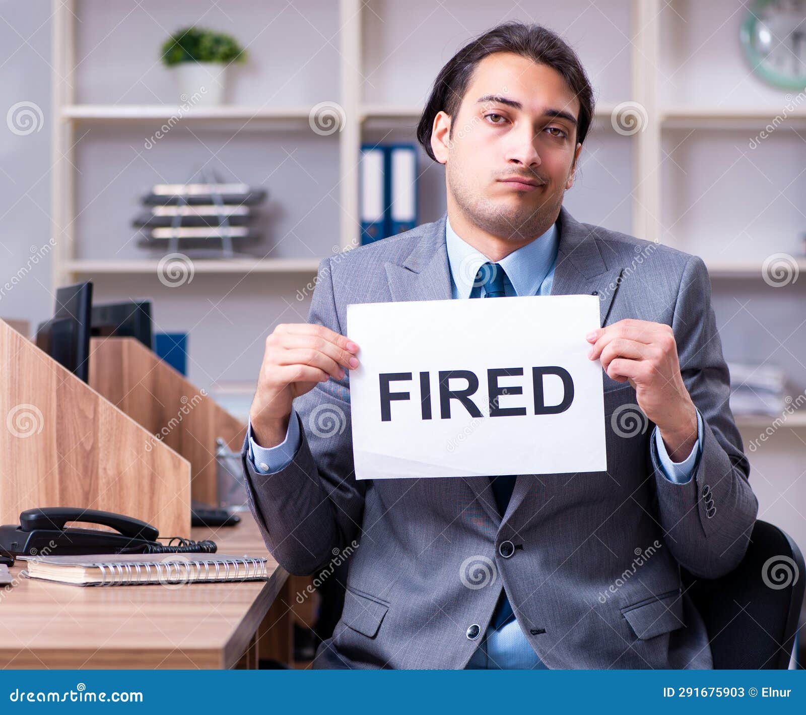 Young Male Employee Being Fired from His Work Stock Image - Image of ...