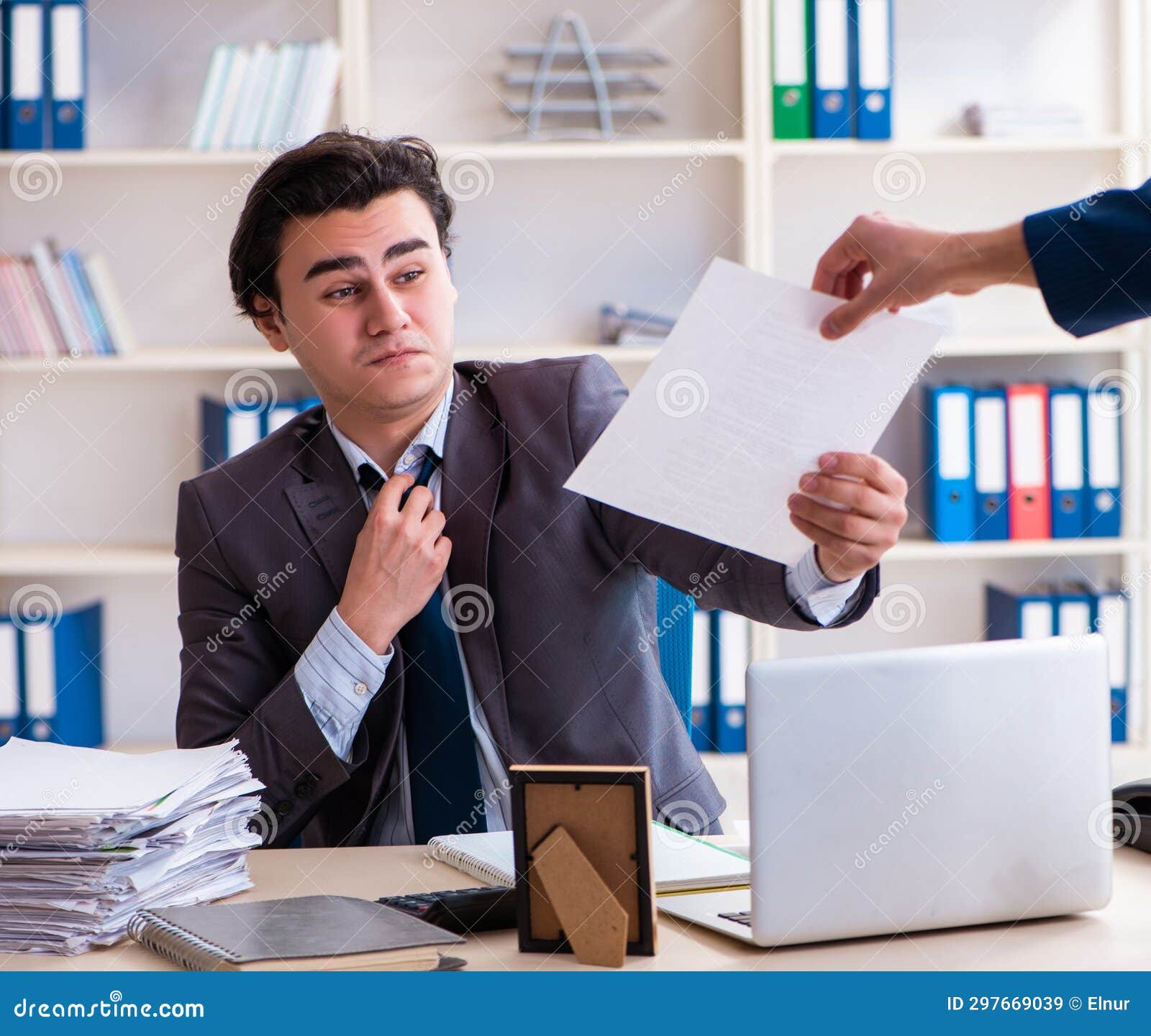 Young Male Employee Being Fired from His Work Stock Image - Image of ...