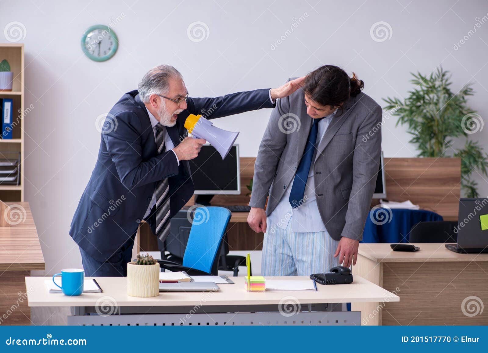 Young Male Employee Being Late for Work Stock Photo - Image of ...