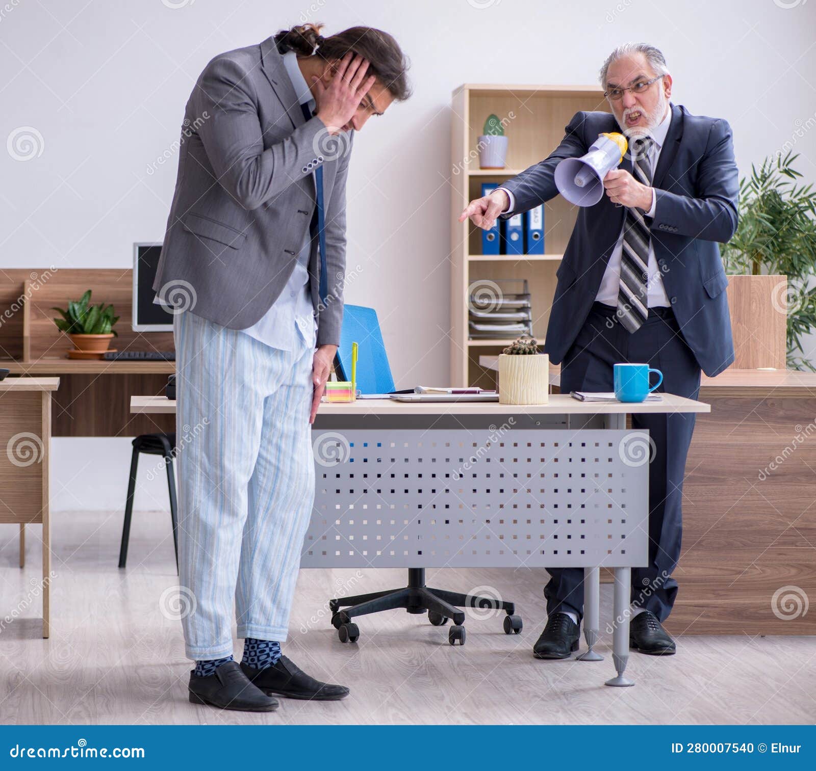 Young Male Employee Being Late for Work Stock Photo - Image of missing ...
