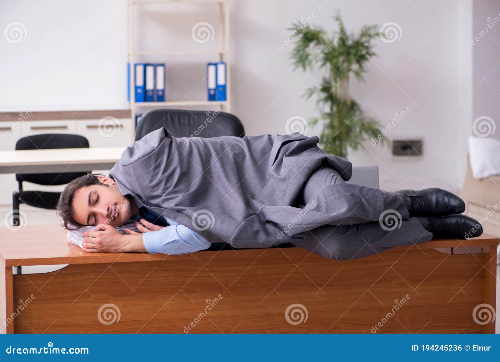 Sleeping At Office Desk Royalty-Free Stock Photo | CartoonDealer.com ...