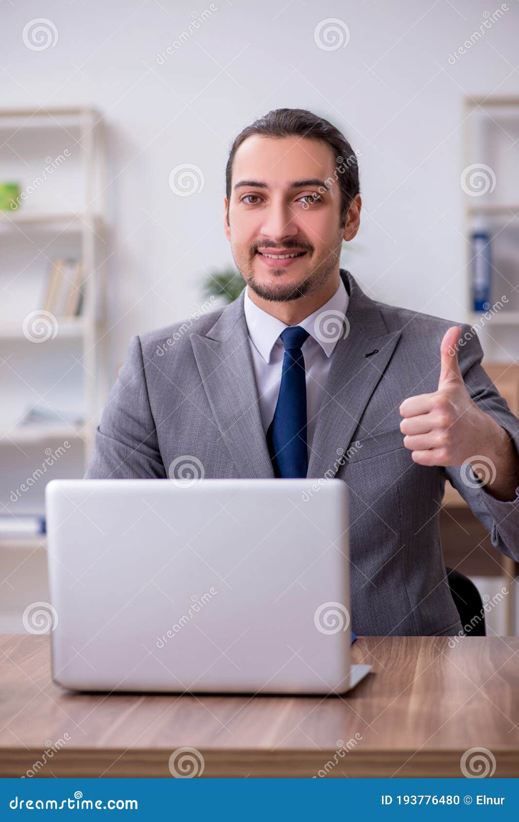 Young Male Employee Working in the Office Stock Photo - Image of ...