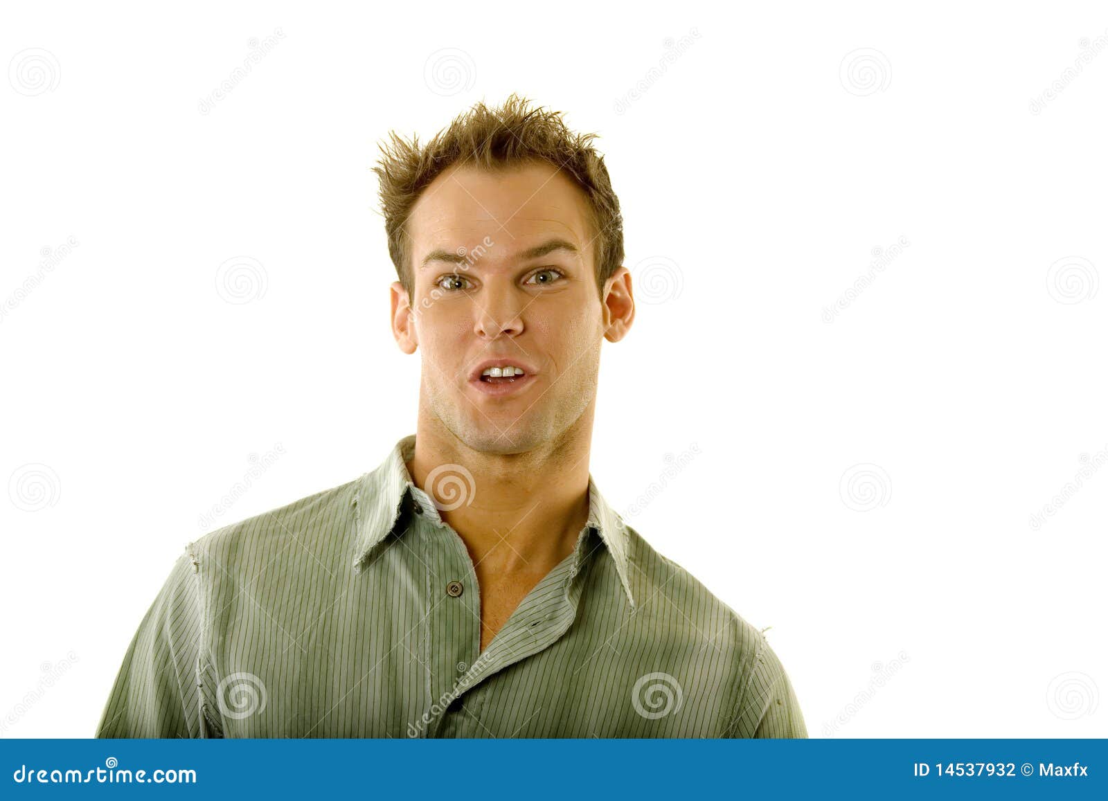 Young Male with Facial Expression Stock Photo - Image of casual, modern ...