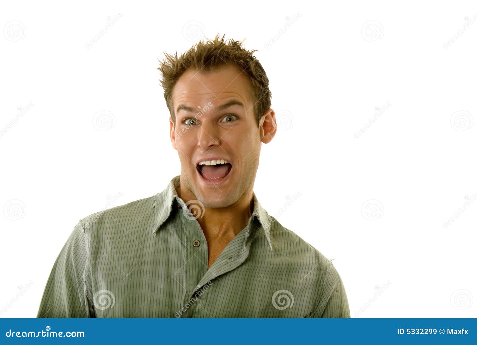 Young Male with Facial Expression Stock Image - Image of casual, hair ...