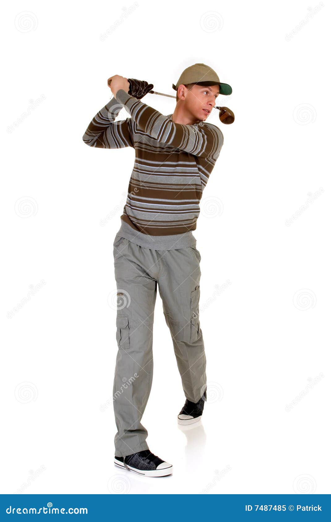 Young male golfer stock image. Image of shot, golf, golfer - 7487485