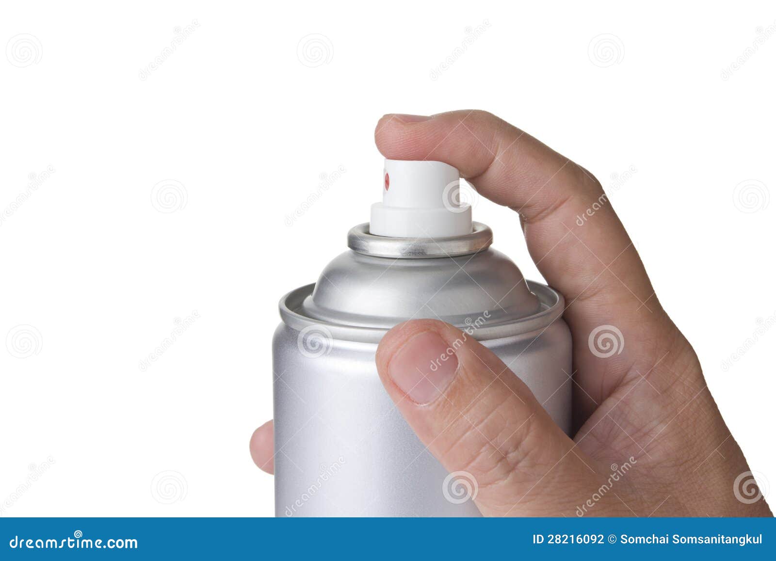 Young Male Hand are Spraying an Aerosol Can Stock Photo - Image of male ...