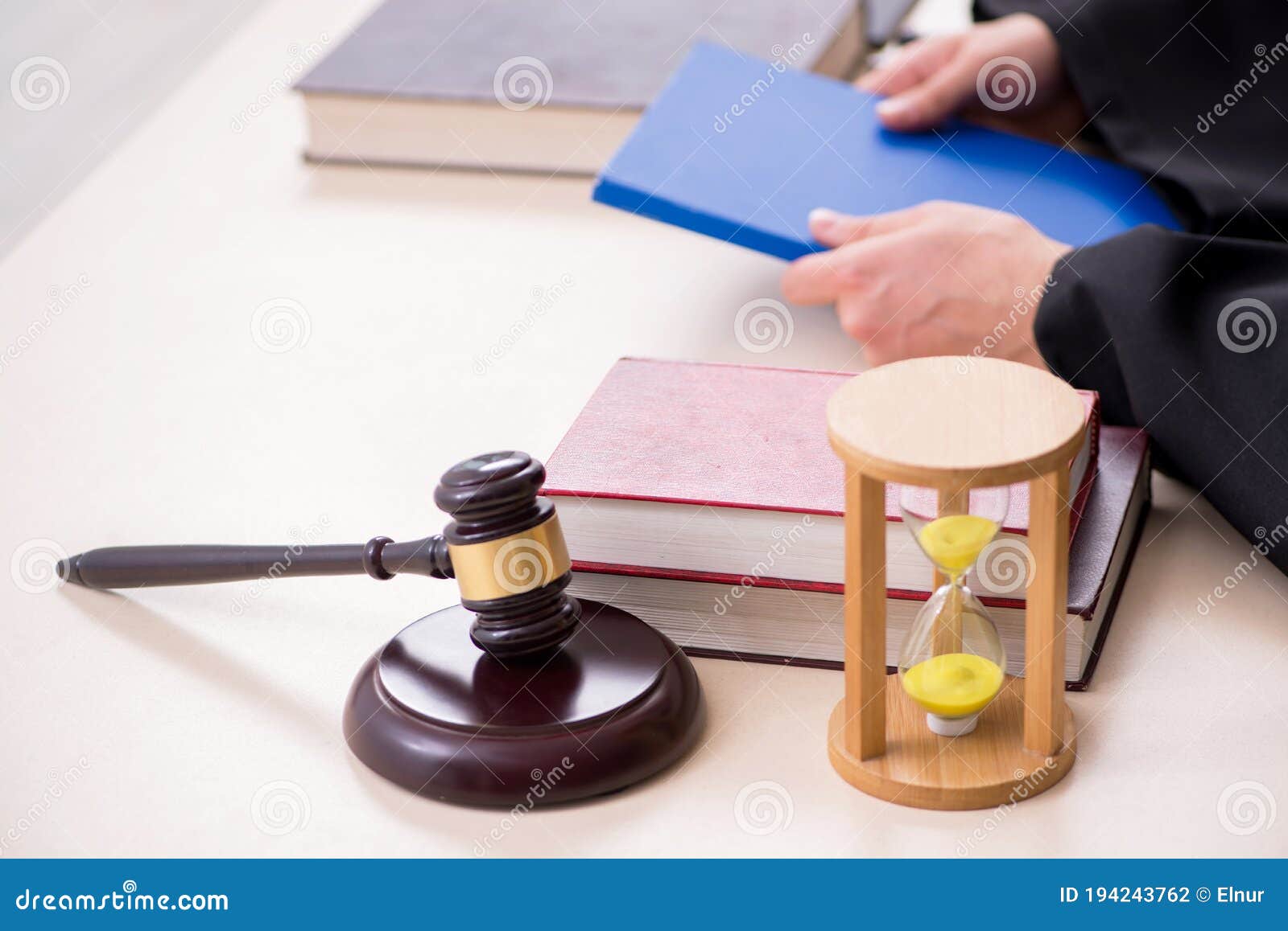 Young Male Judge in Time Management Concept Stock Photo - Image of ...