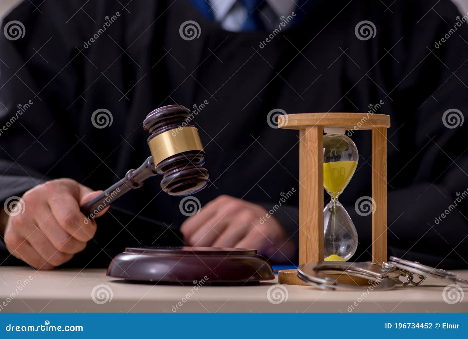 Young Male Judge in Time Management Concept Stock Photo - Image of ...