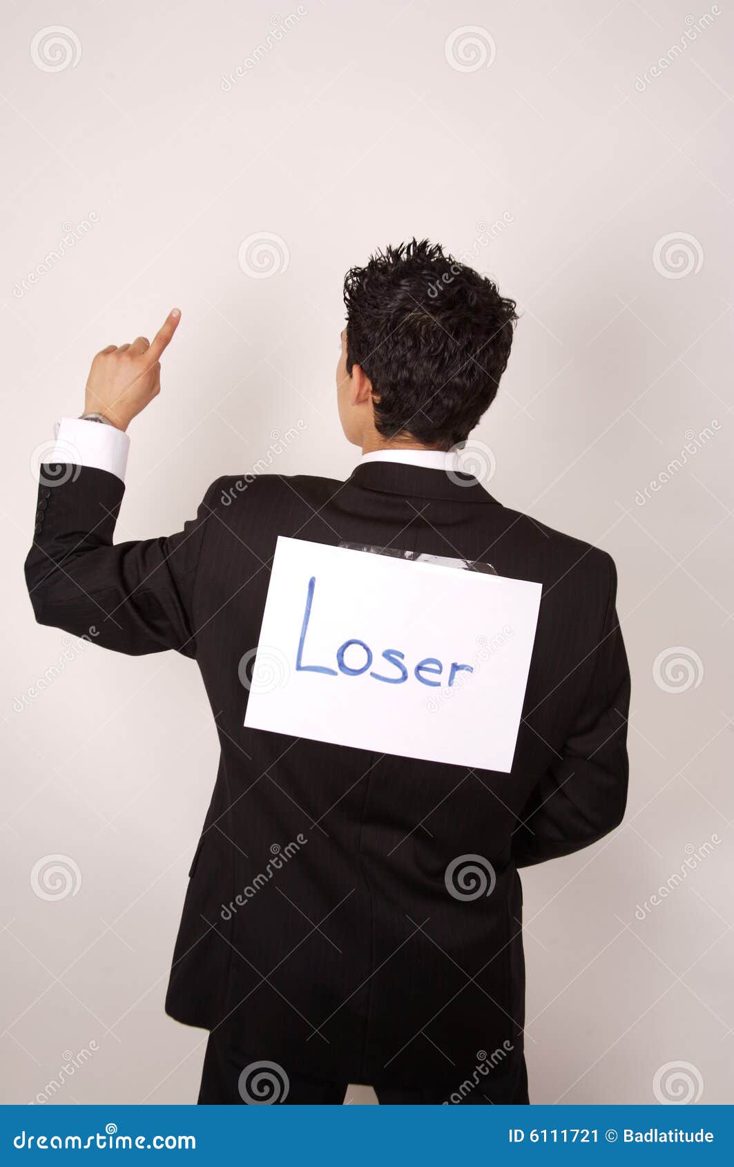 Young male with Loser sign stock image. Image of comic - 6111721