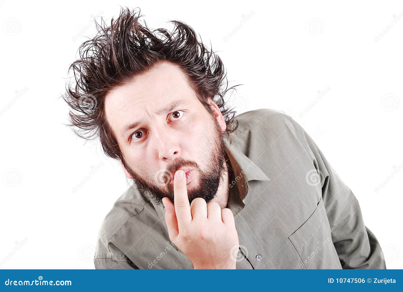 Young Male Model With Funny Hair With Expression Royalty Free Stock ...