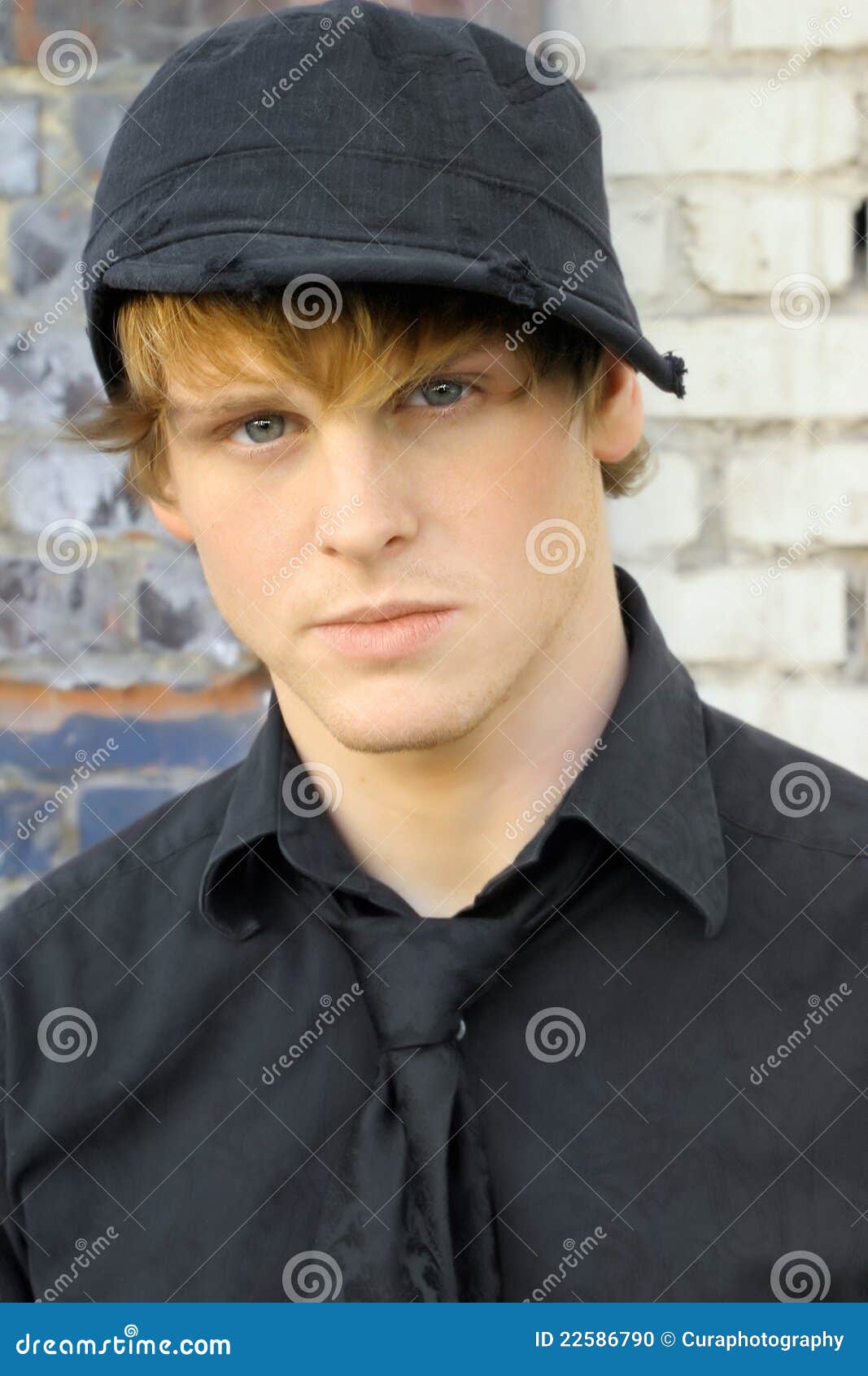 Young male model in hat stock photo. Image of student - 22586790