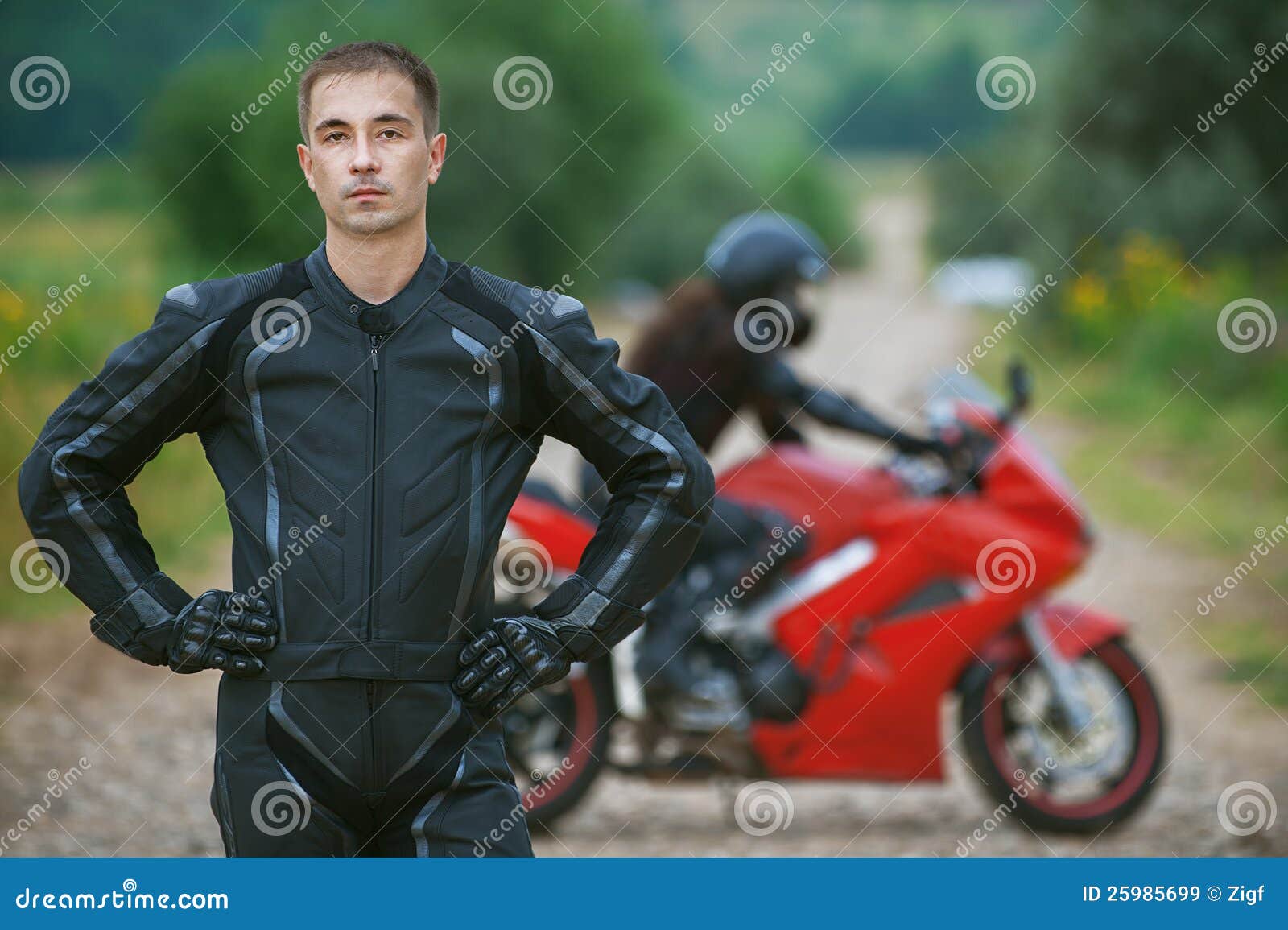 Young male motorcyclist stock image. Image of gear, attractive - 25985699