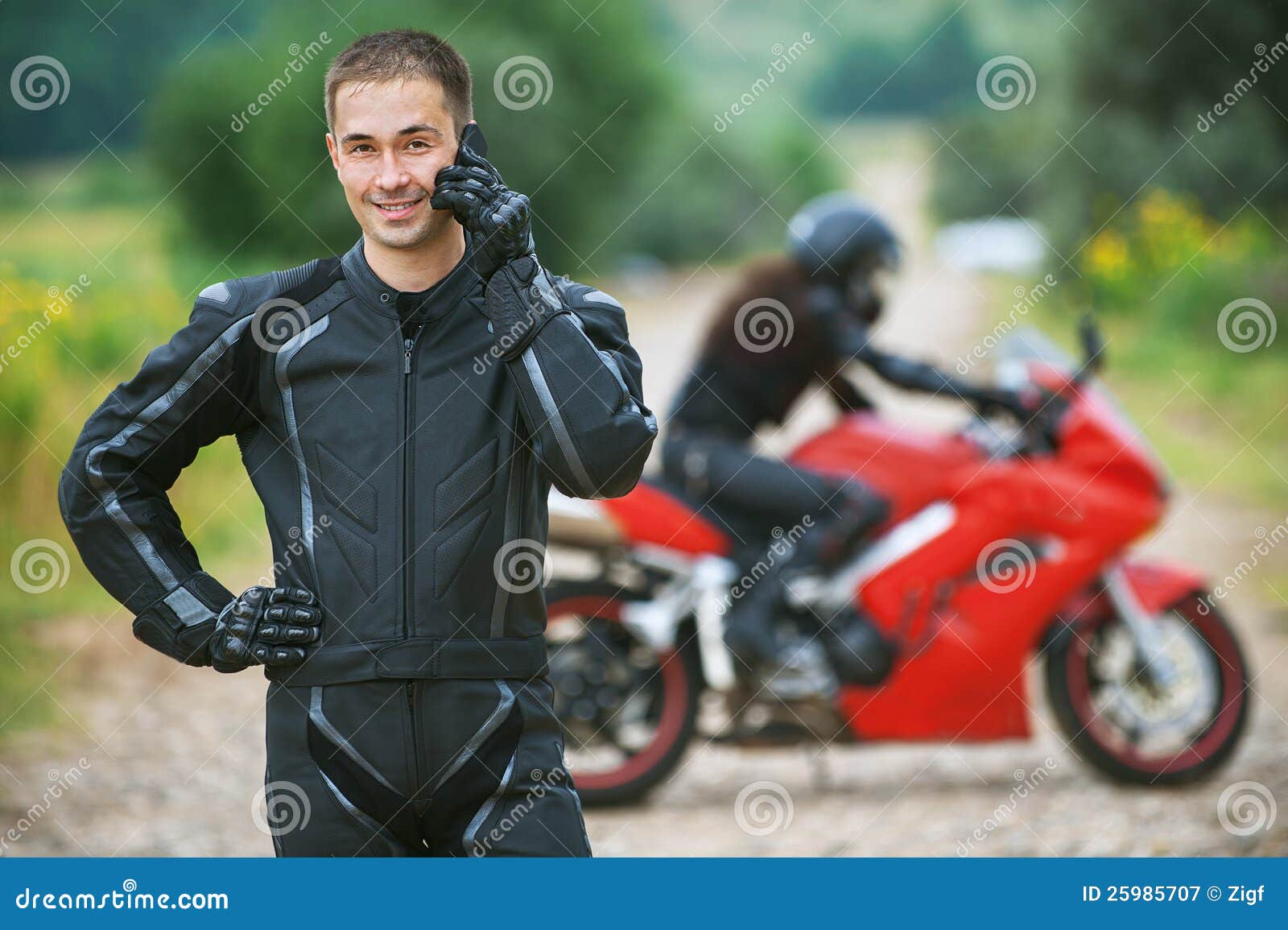 Young male motorcyclist stock image. Image of beautiful - 25985707