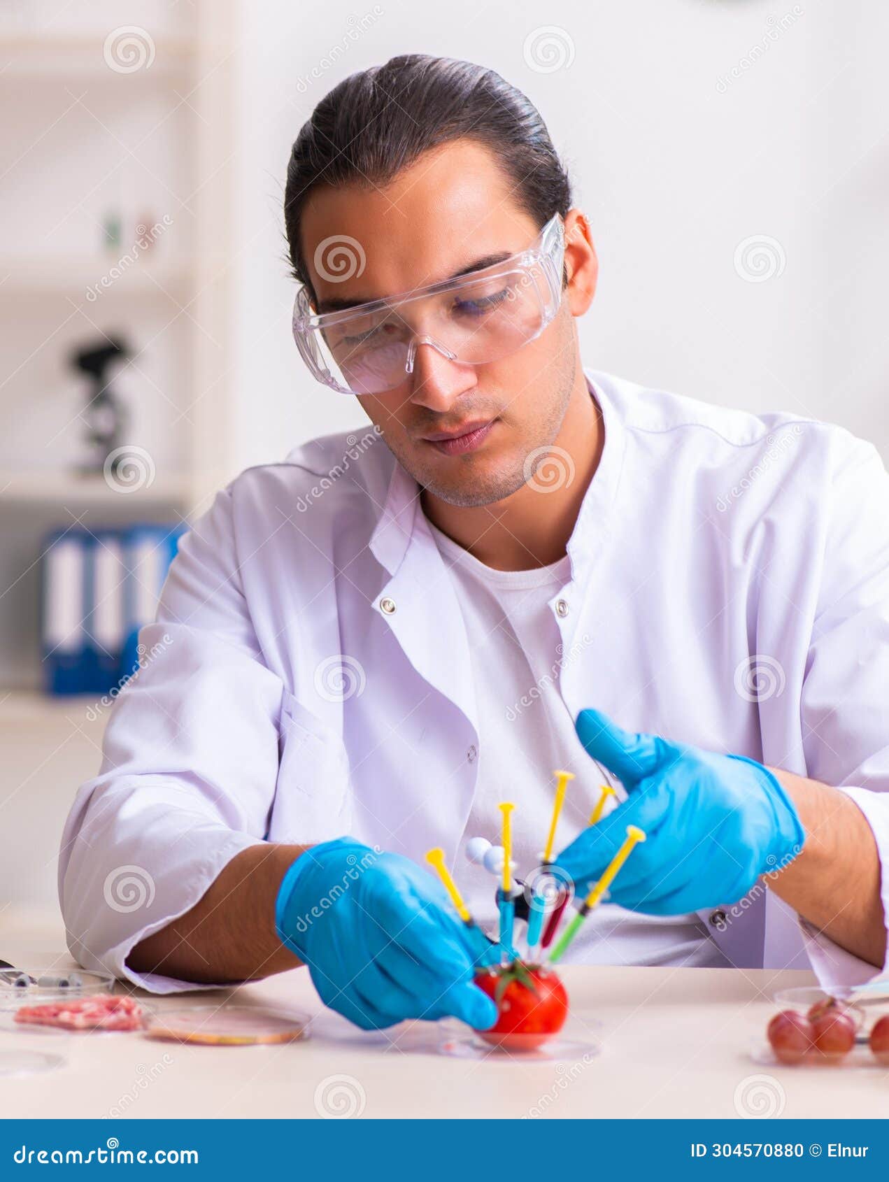 Young Male Nutrition Expert Testing Food Products in Lab Stock Photo ...