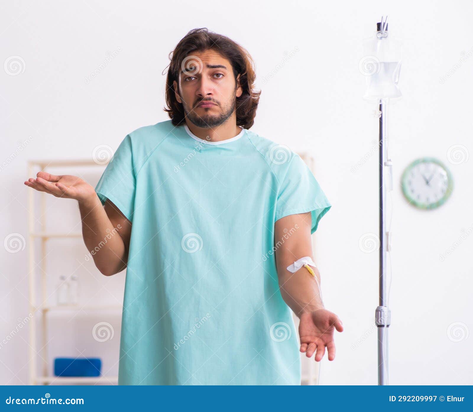 Young Male Patient in Blood Transfusion Concept Stock Image - Image of ...