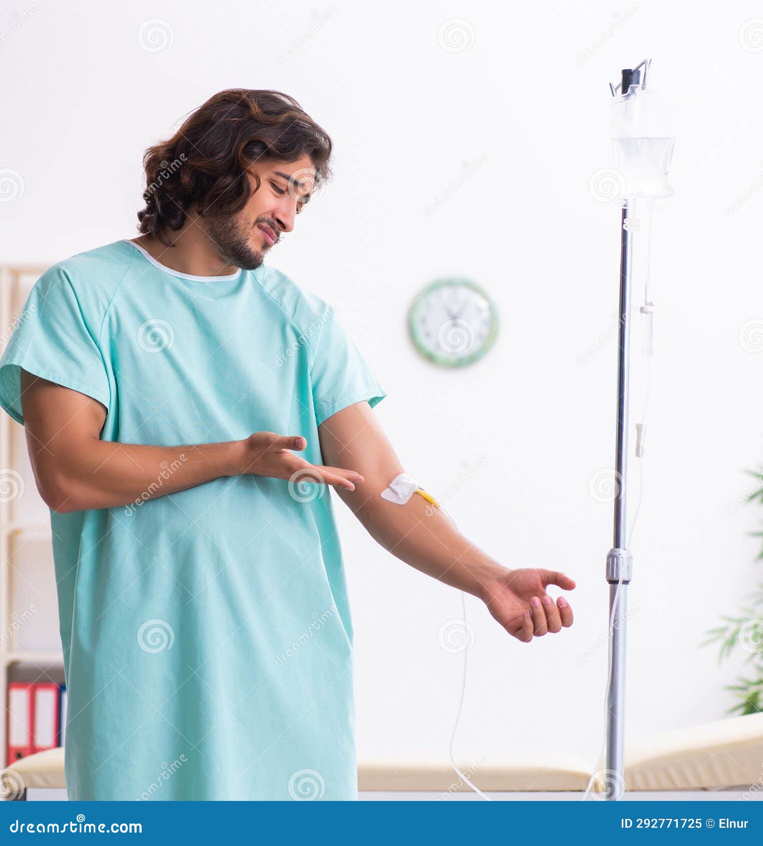 Young Male Patient in Blood Transfusion Concept Stock Image - Image of ...