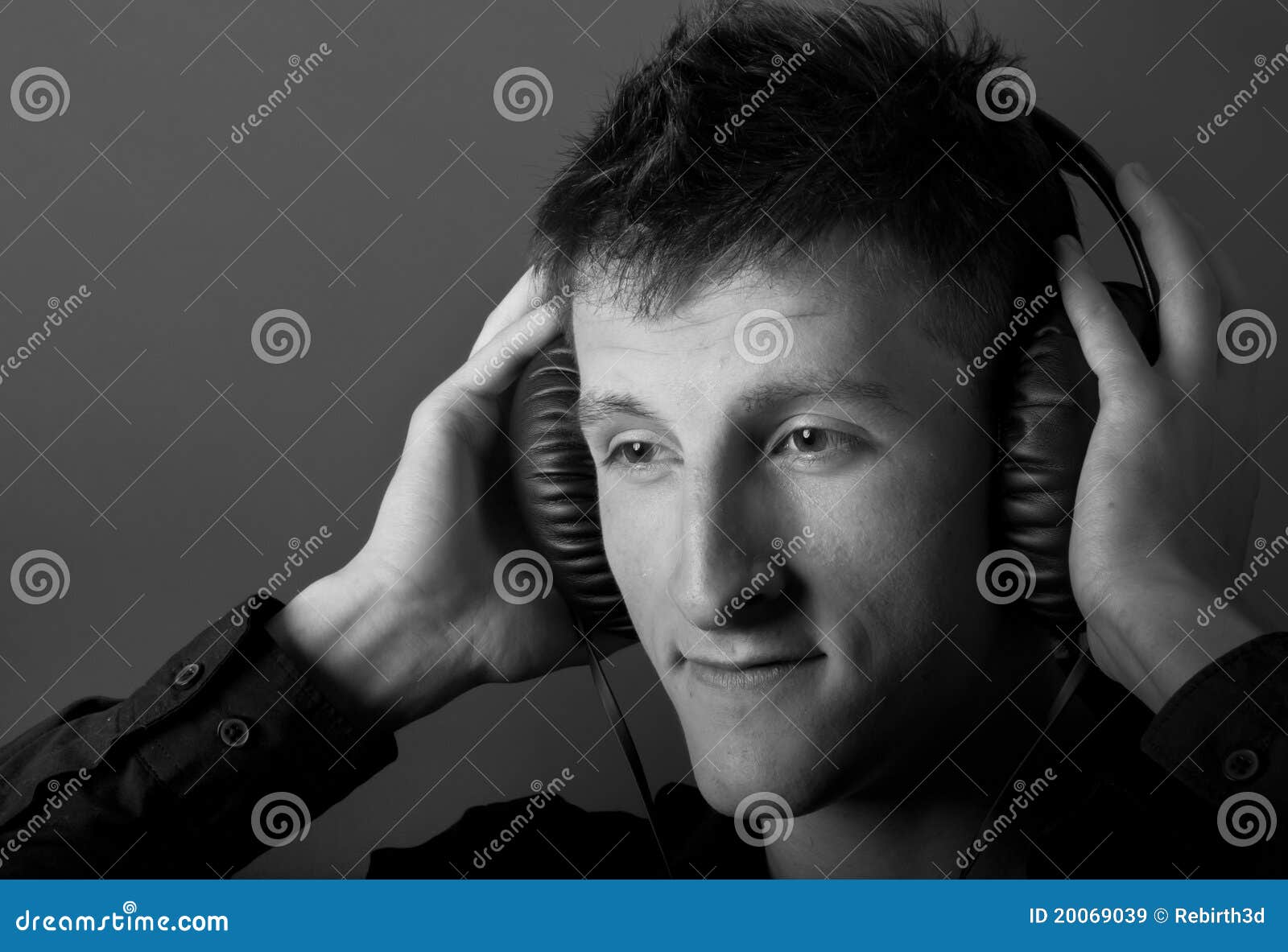 Young Male Person Listening Stock Image - Image of sound, listening ...