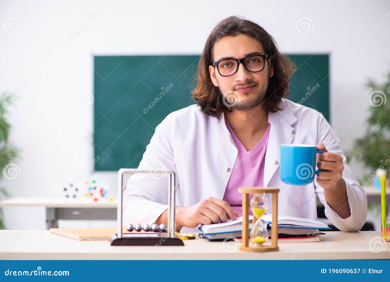 Young Male Physicist in the Classroom Stock Image - Image of exam ...