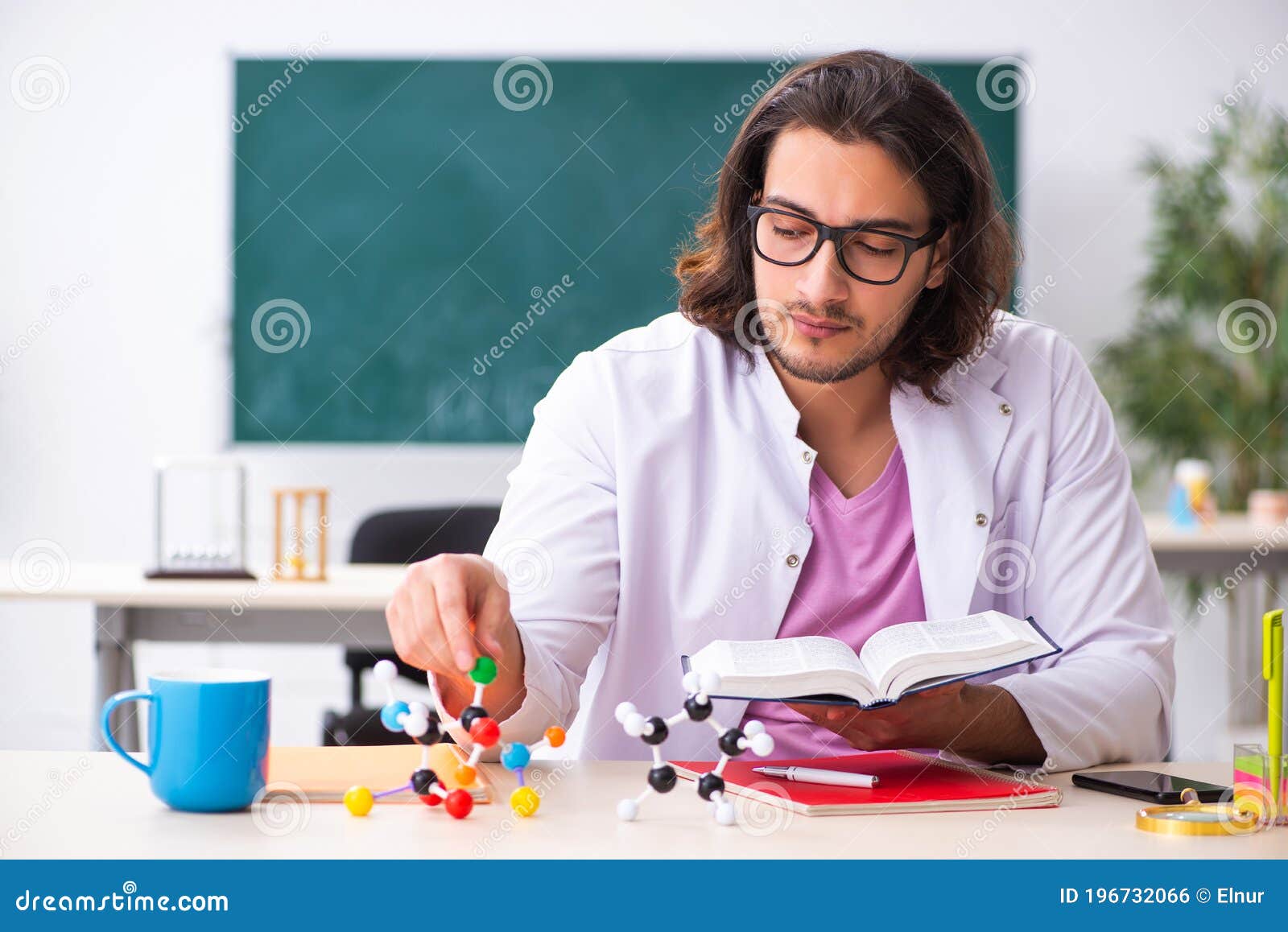 Young Male Physicist in the Classroom Stock Photo - Image of lecture ...