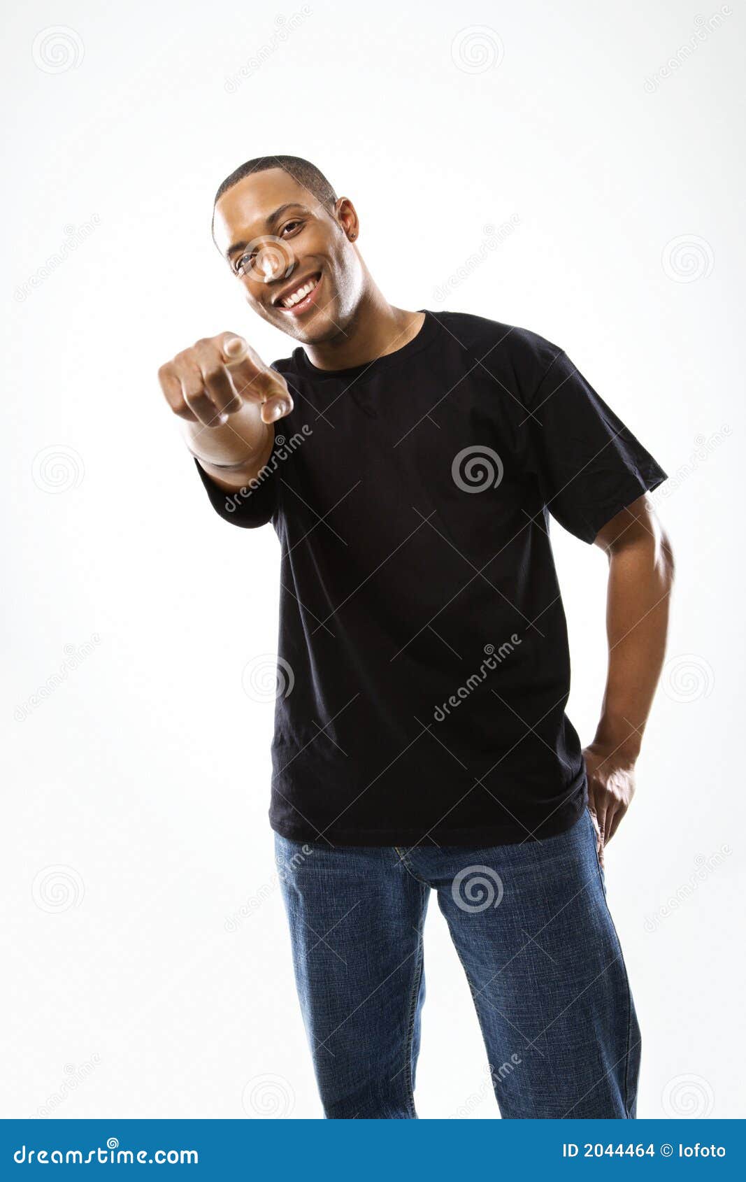 Young male pointing. stock photo. Image of standing, studio - 2044464