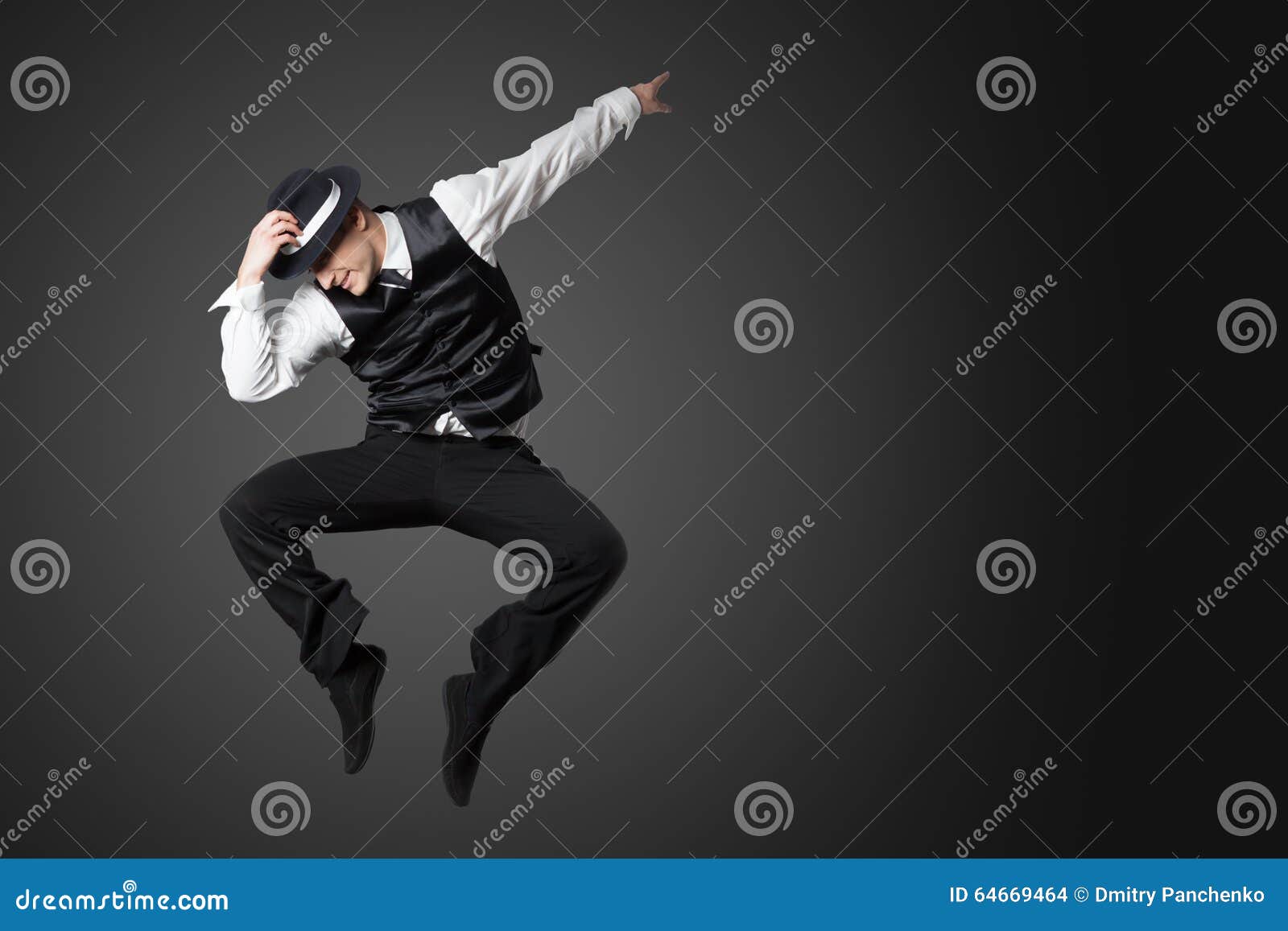 Young Male Professional Dancer Dancing in Studio. Stock Photo - Image ...