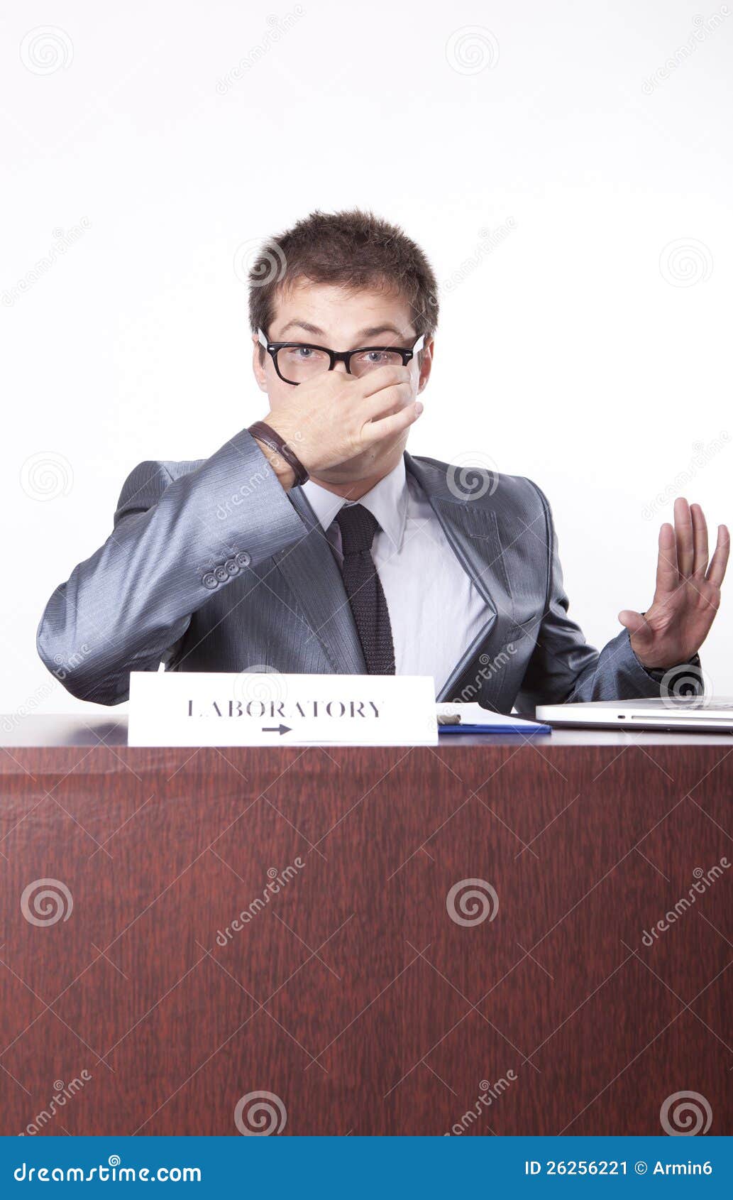 Young male receptionist stock image. Image of consultation - 26256221