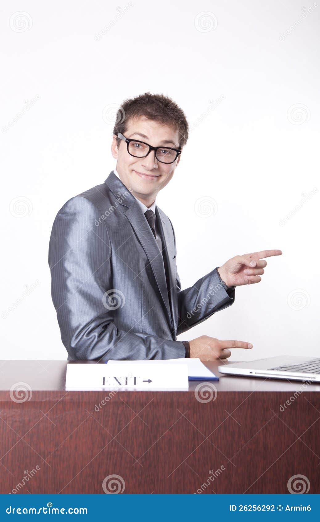 Young male receptionist stock photo. Image of line, headphone - 26256292