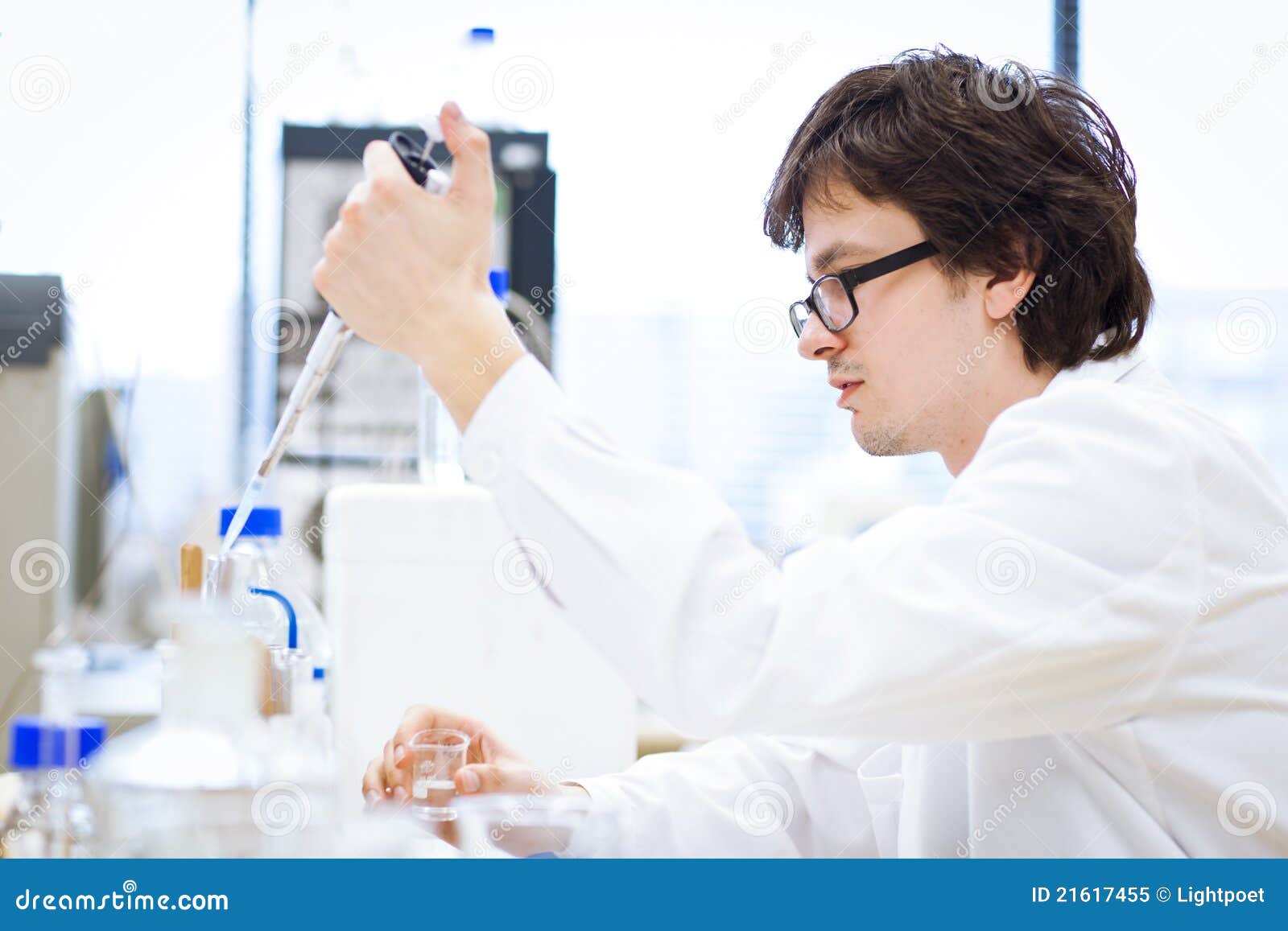 Young, Male Researcher/chemistry Student Stock Image - Image of adult ...