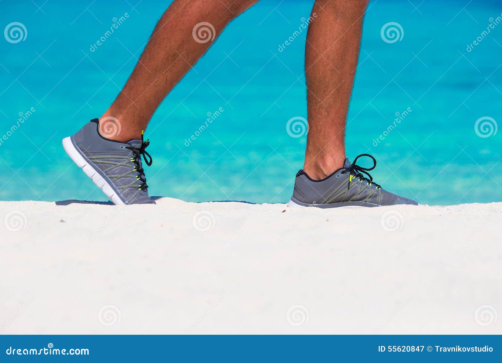 Young Male Runner Getting Ready To Start on White Stock Image - Image ...