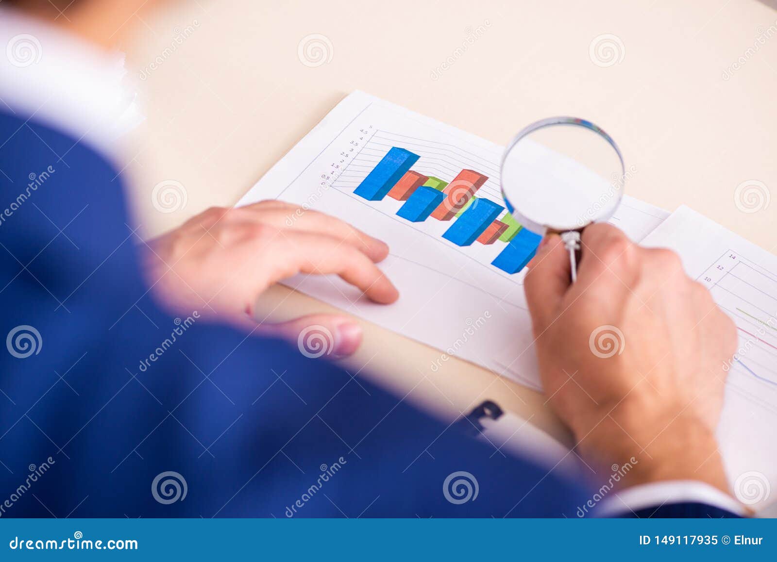The Young Male Sales Analyst in Growth Concept Stock Image - Image of ...