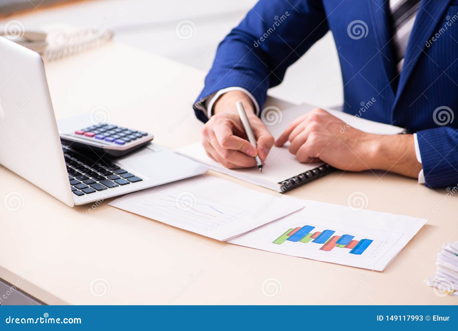The Young Male Sales Analyst in Growth Concept Stock Image - Image of ...