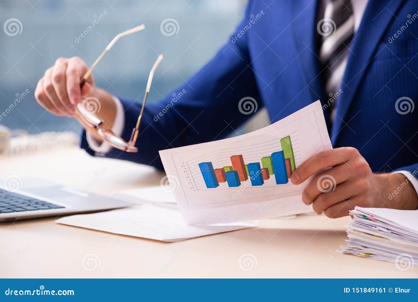 Young Male Sales Analyst in Growth Concept Stock Image - Image of ...