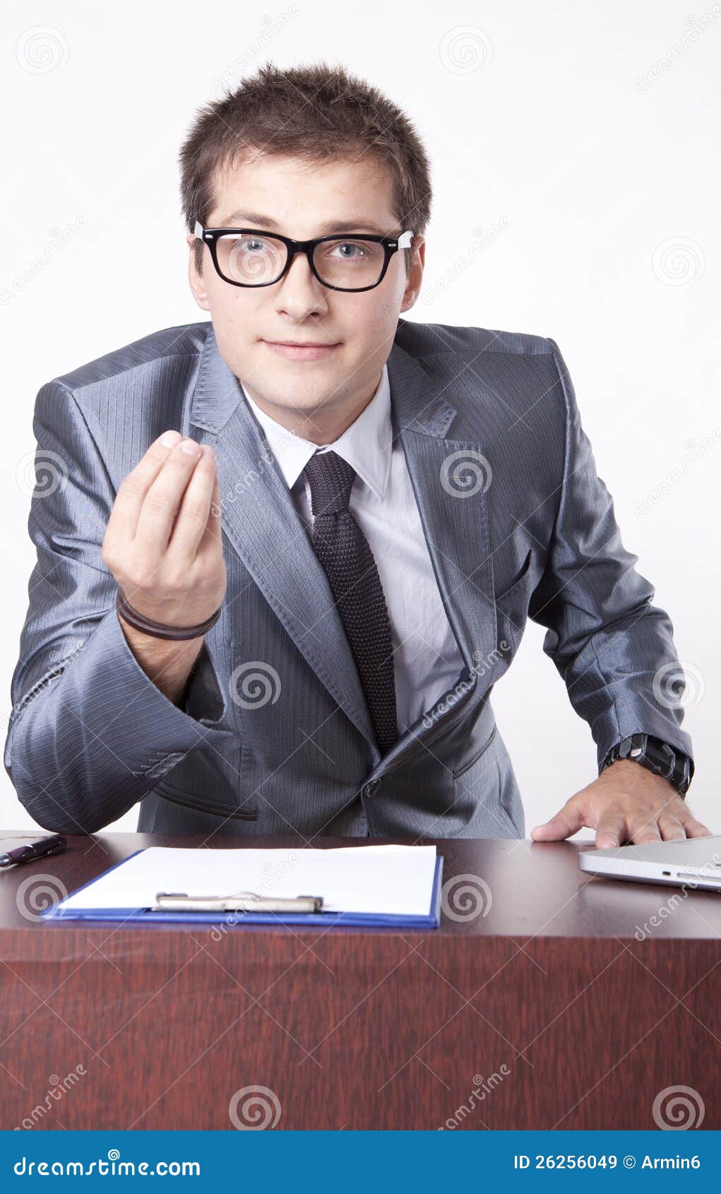 Young male secretary stock image. Image of male, customer - 26256049