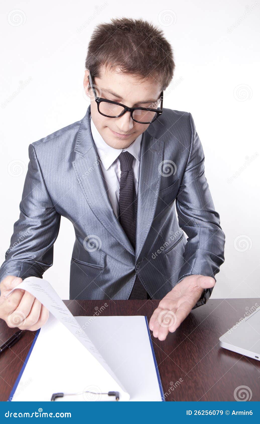 Young male secretary stock image. Image of assistant - 26256079
