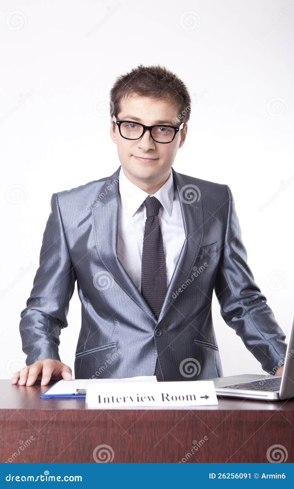 Young male secretary stock image. Image of consultation - 26256091