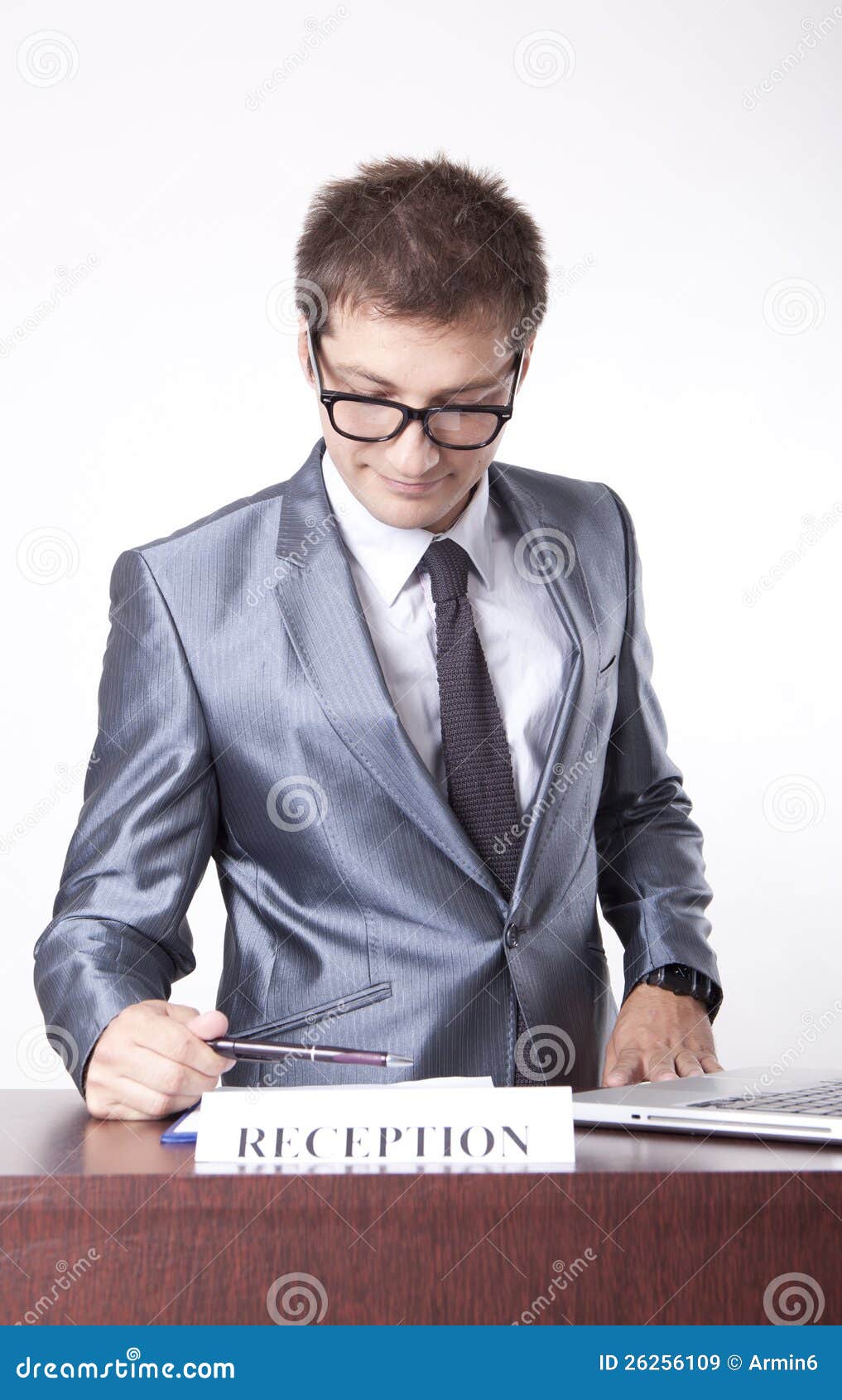 Young male secretary stock image. Image of happy, consultant - 26256109