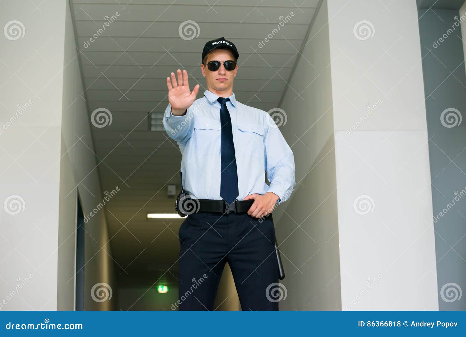 Security Guard Making Stop Gesture Stock Photo - Image of event ...