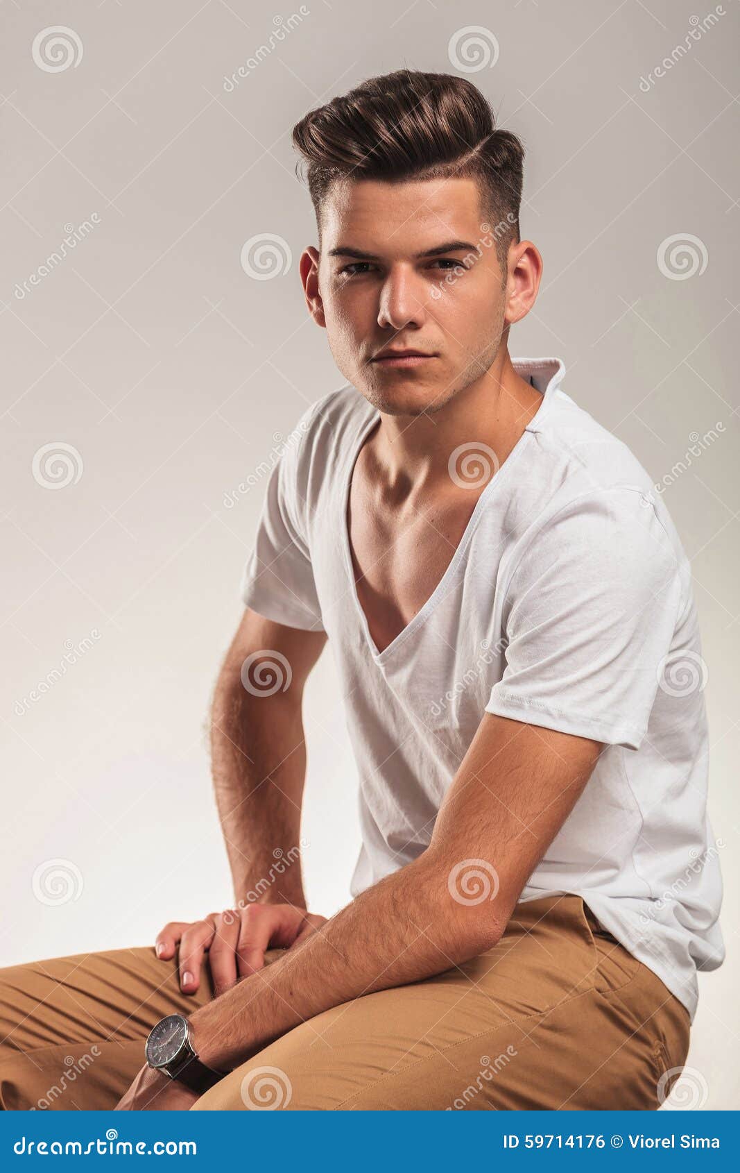 Young Male Staring at the Camera Stock Photo - Image of fashion, young ...