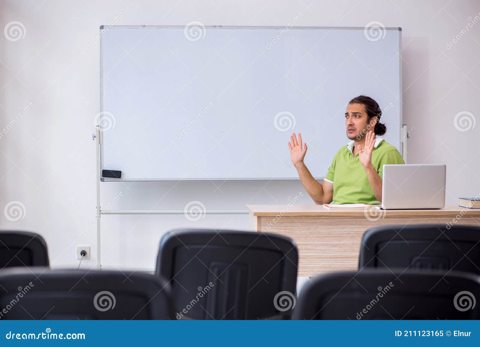 Young Male Student in Business Presentation Concept Stock Image - Image ...