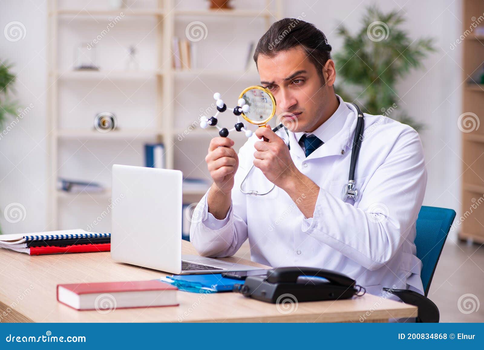 Young Male Student Doctor in Education Concept Stock Photo - Image of ...
