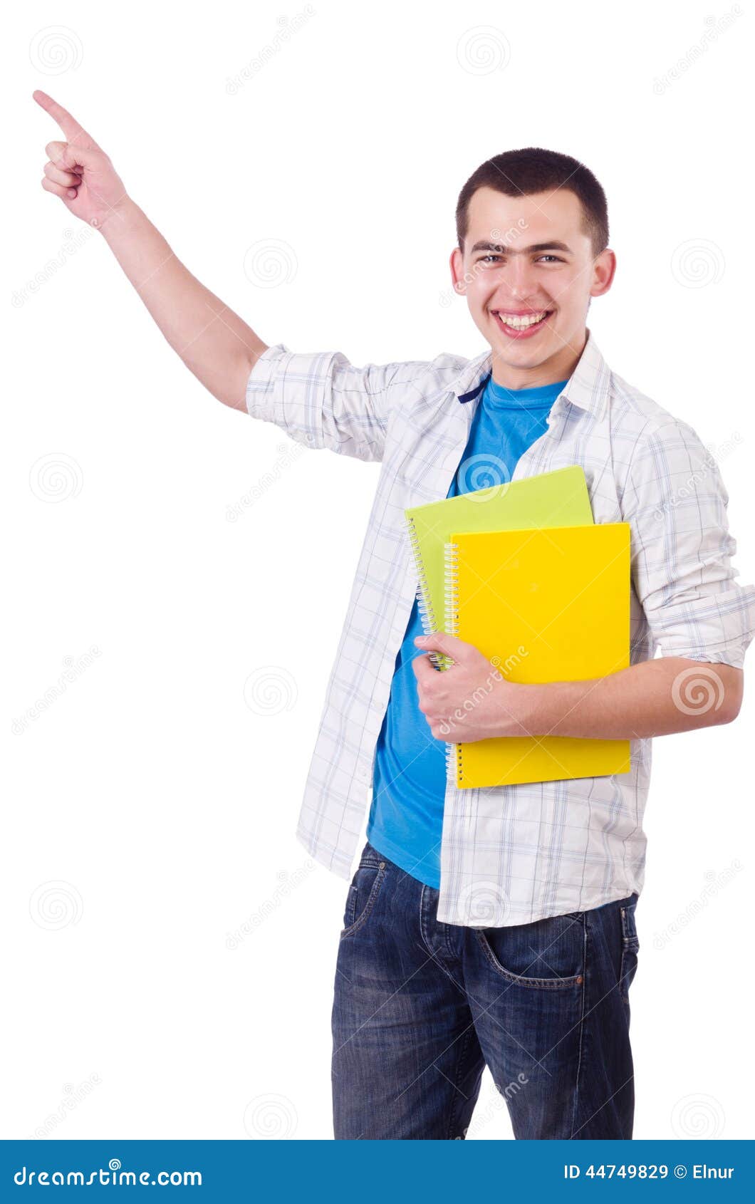 Young Male Student Isolated Stock Image - Image of casual, happy: 44749829