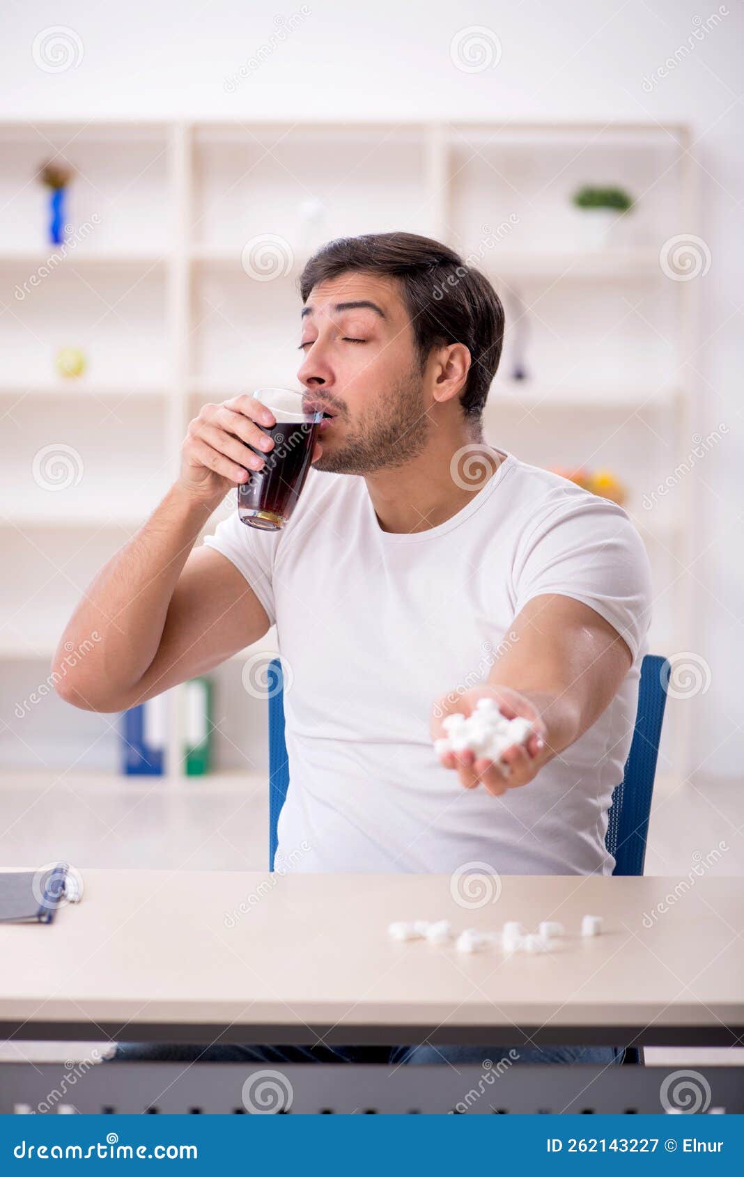 Young Male Student Testing Soft Drink Stock Image - Image of addiction ...