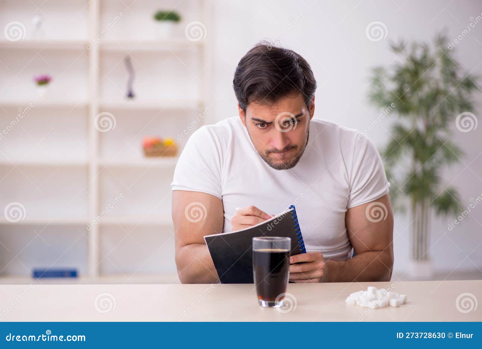 Young Male Student Testing Soft Drink Stock Photo - Image of research ...