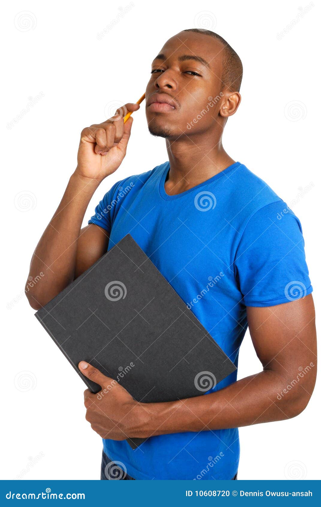 Young Male Student Thinking Stock Photo - Image of idea, prospect: 10608720
