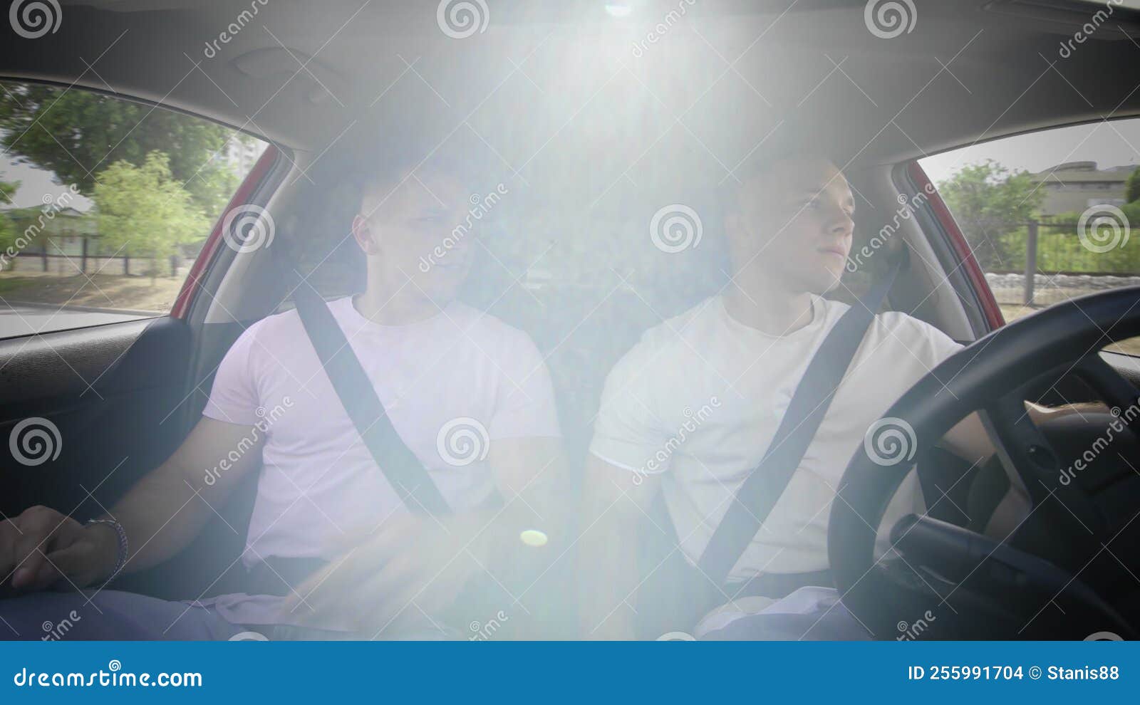 Young Male Twins are Driving a Car Stock Footage - Video of guys, trip ...
