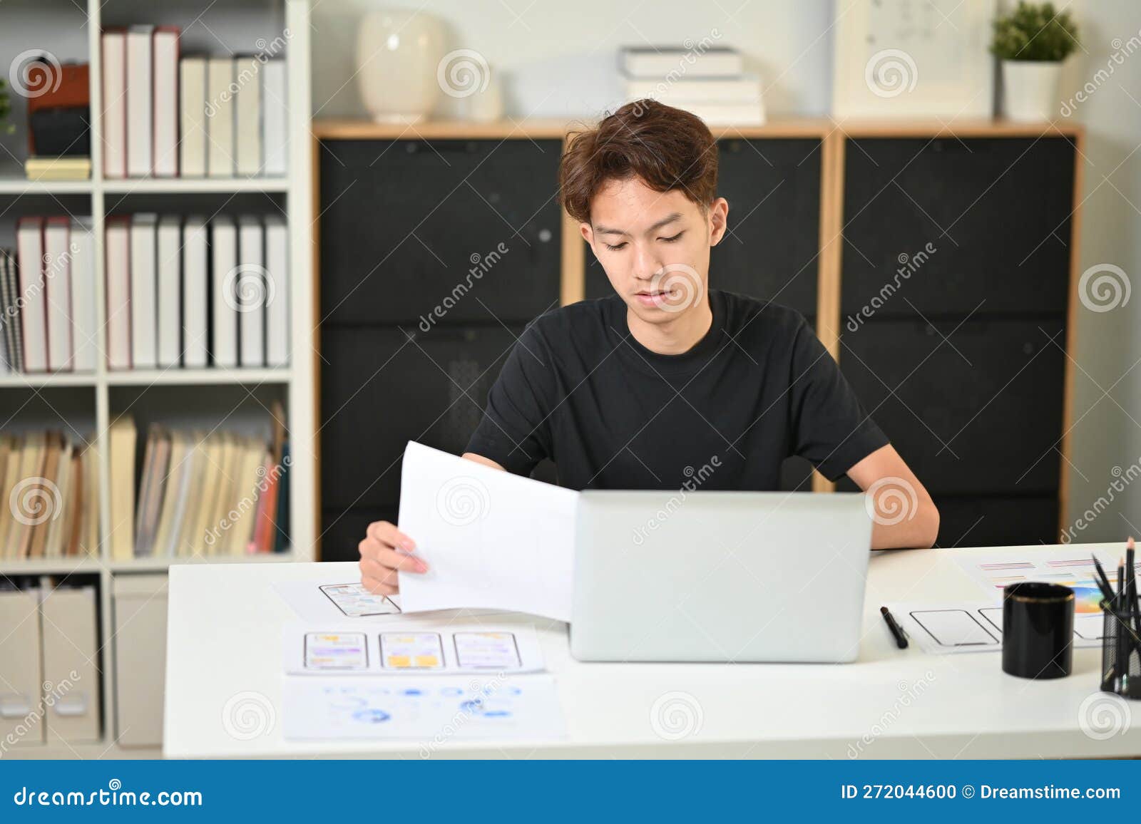 Young Male Website Developer Planning Application Development for Web ...