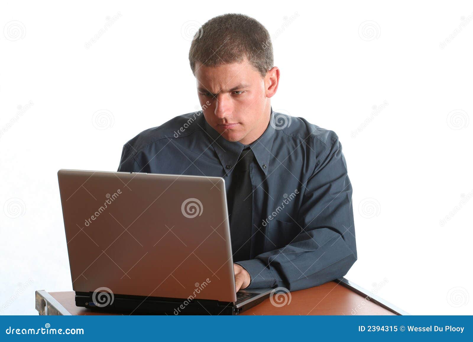 Young Male Working on Laptop Stock Image - Image of office, formal: 2394315